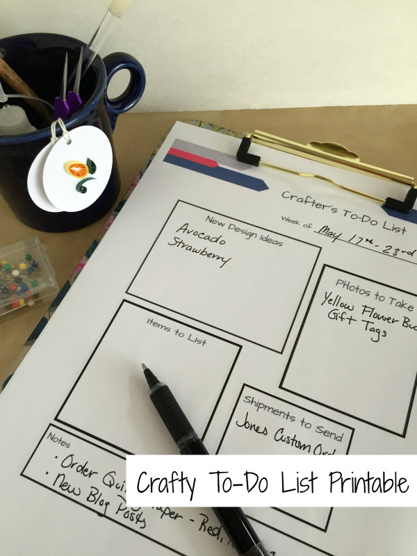 Crafty To-do list - The Papery Craftery