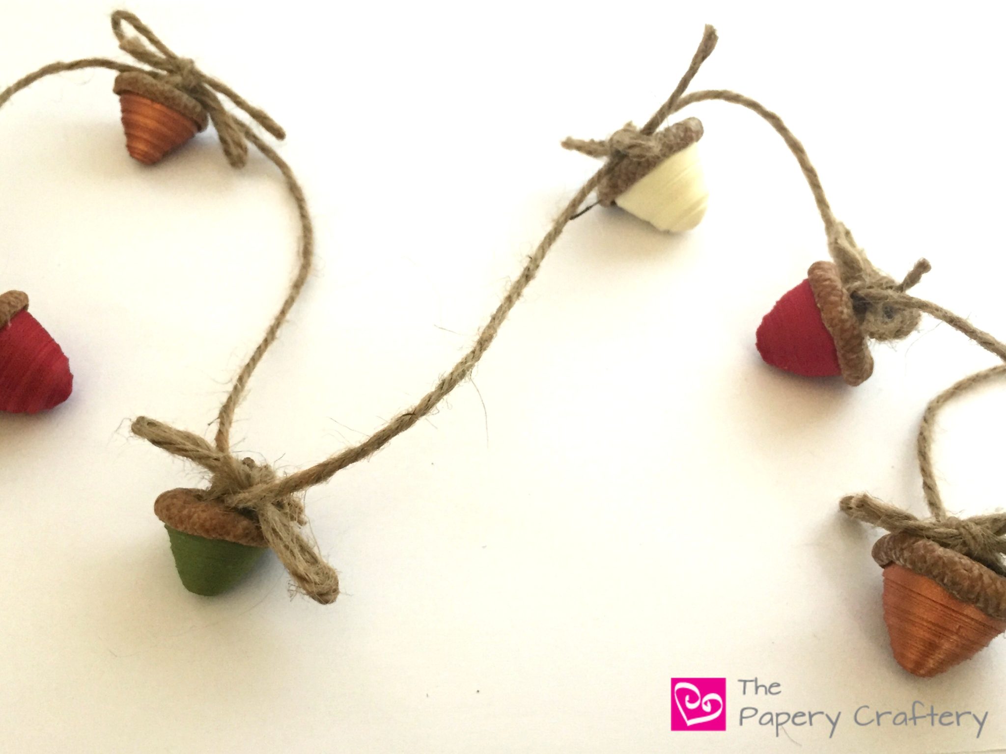 Make Your Own DIY Paper Acorn Garland - The Papery Craftery