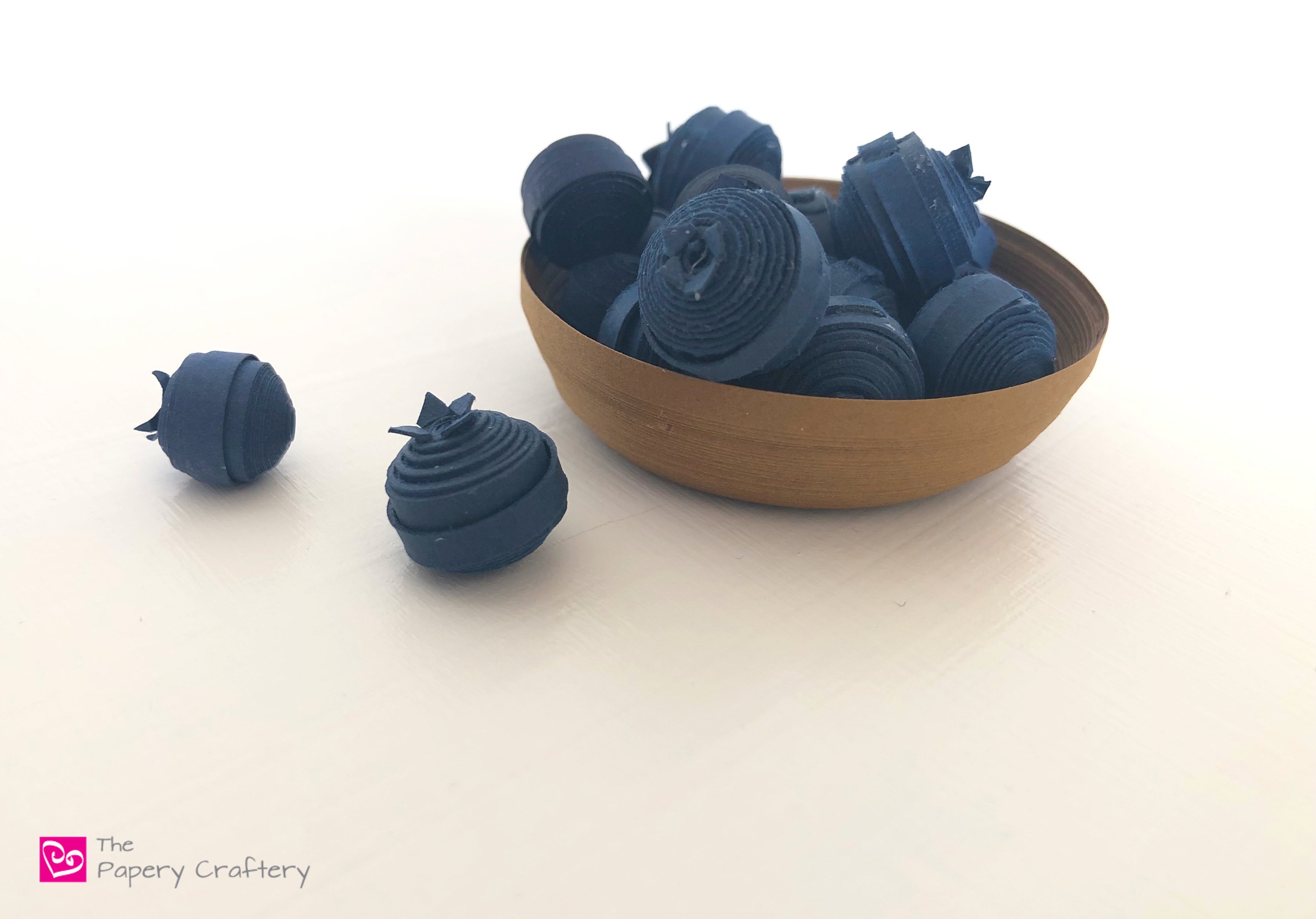 Quilling Paper Blueberries - The Papery Craftery