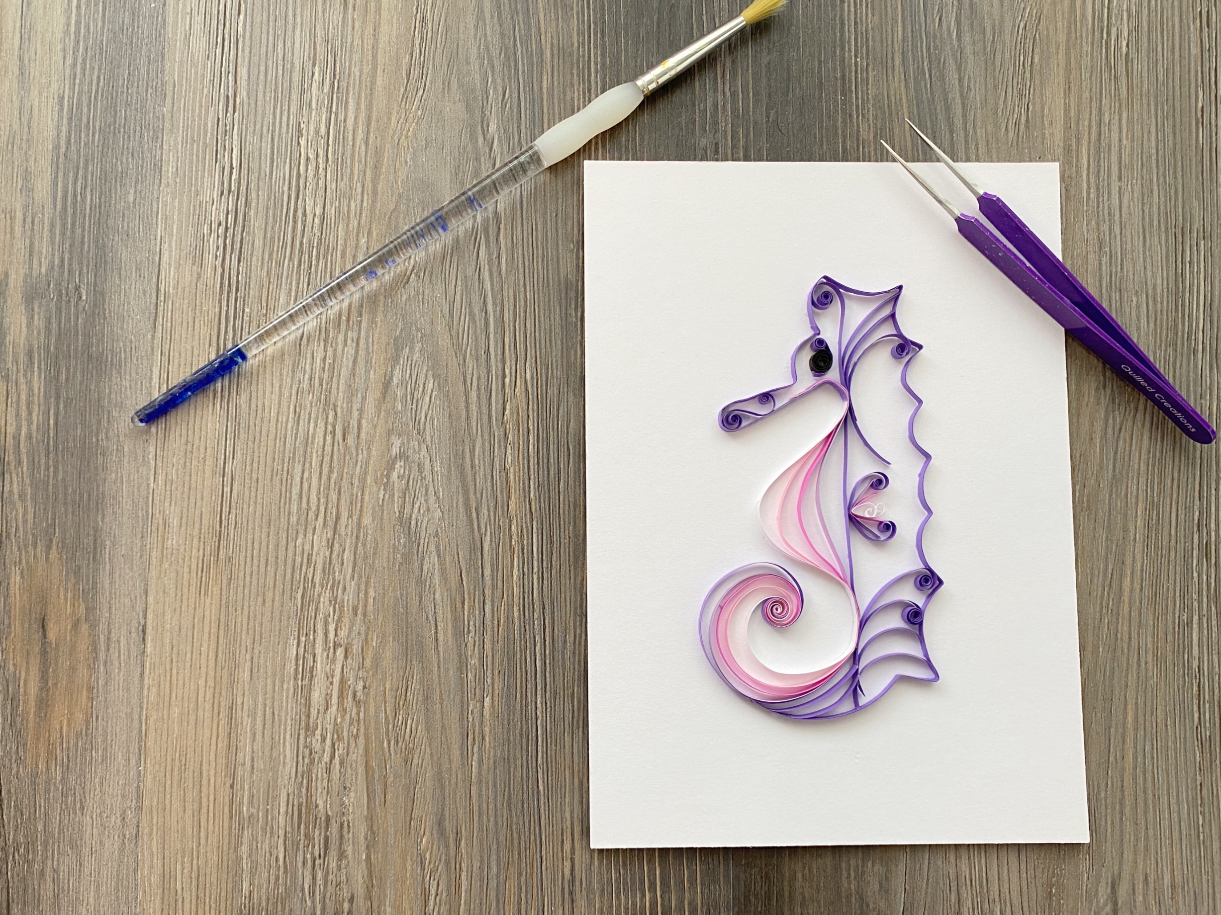 Quilling Paper Seahorse - The Papery Craftery